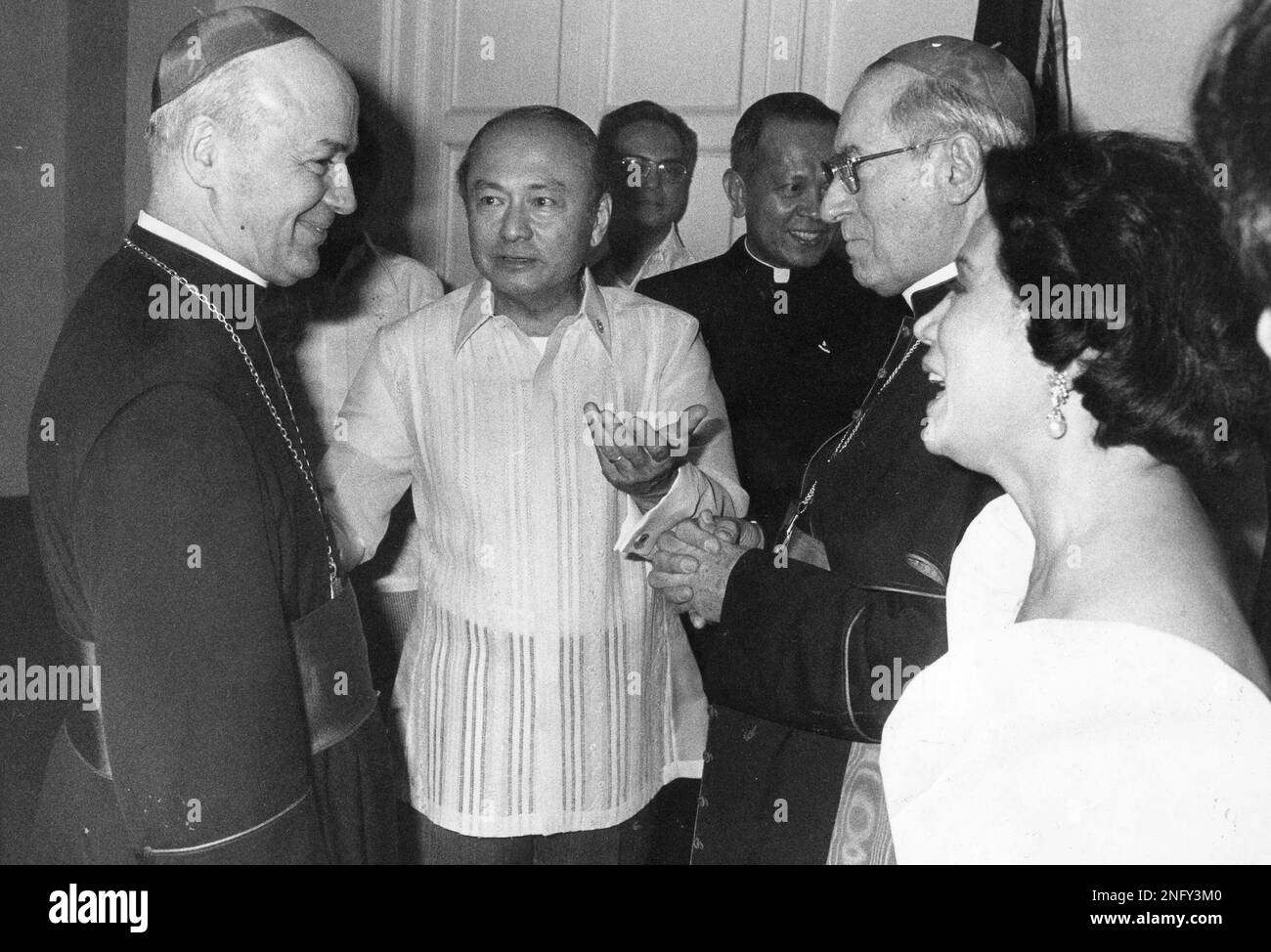 L/R: Archbishop Giovanni Benelli, Cardinal Designate, Mr. Antonio ...