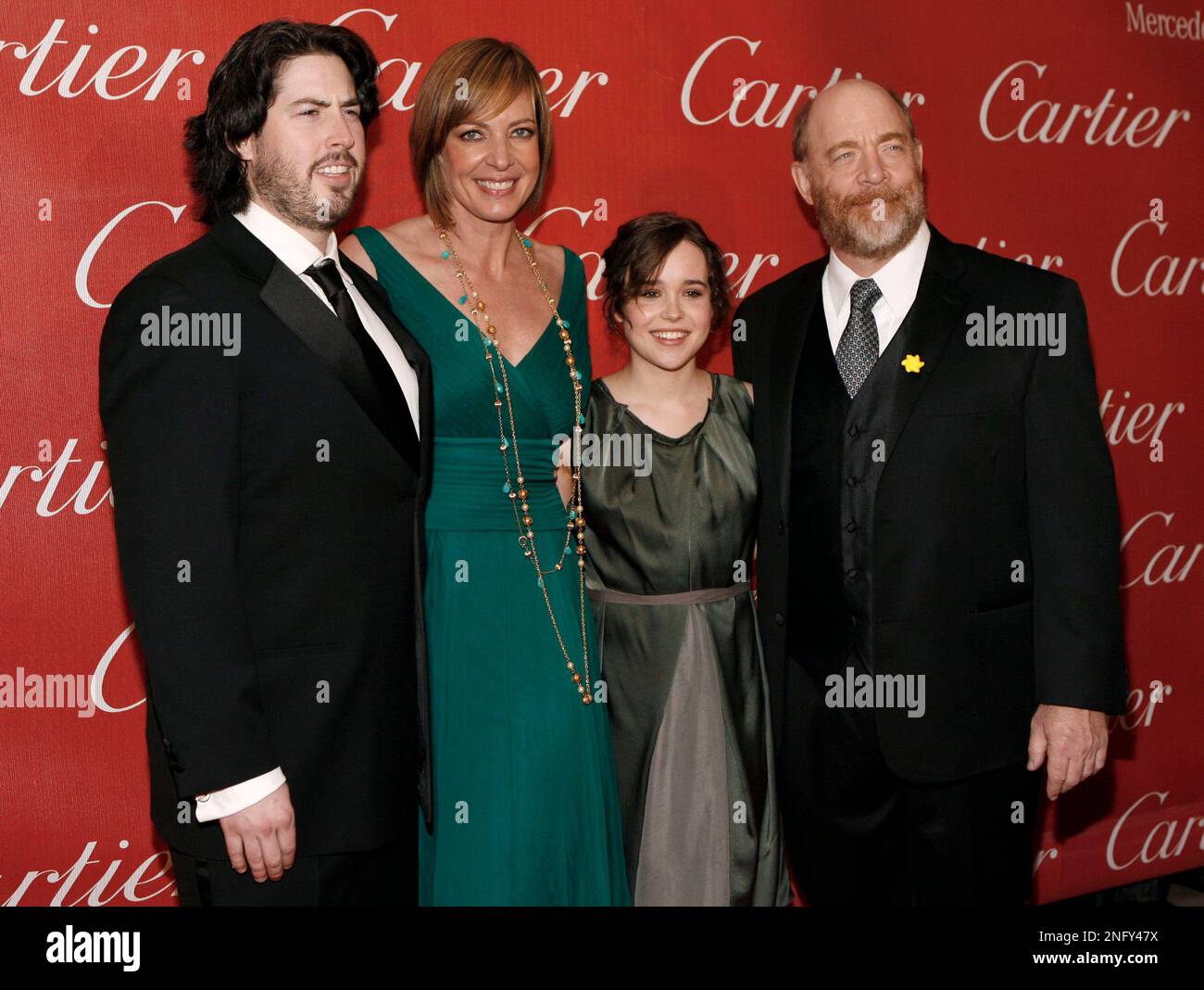 Jason Reitman, left, and cast members of Juno, Allison Janney, Ellen ...