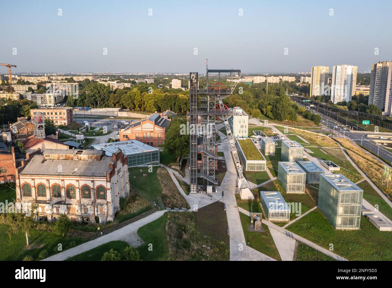 Area of New Silesian in place of former Hard Coal Mine in Katowice ...