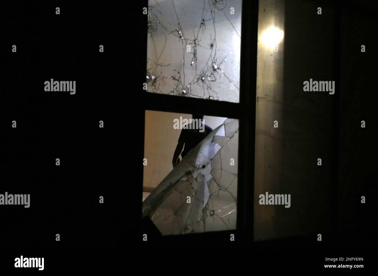 View of site after a Karachi Police Office (KPO) building was attacked ...
