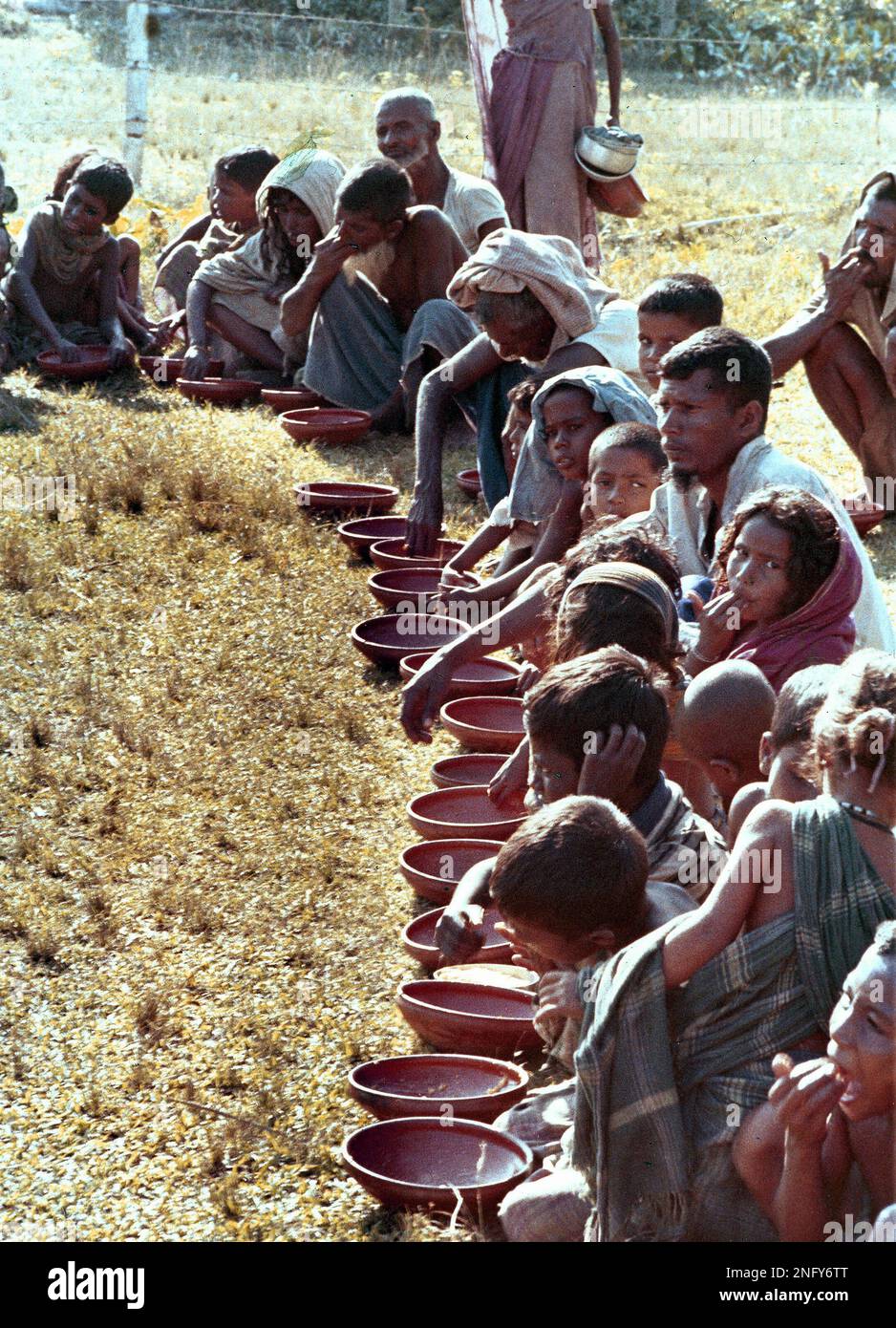 Survivors in East Pakistan, Nov. 1970, after a tropical cyclone hit the ...
