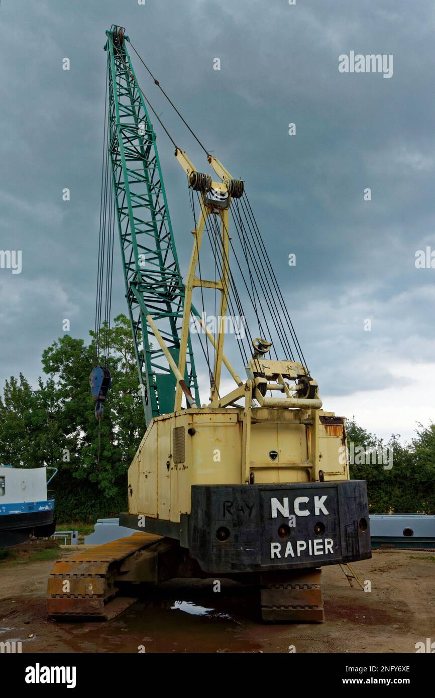 A yellow and black NCK (Newton Chambers Koehring) Rapier caterpillar ...