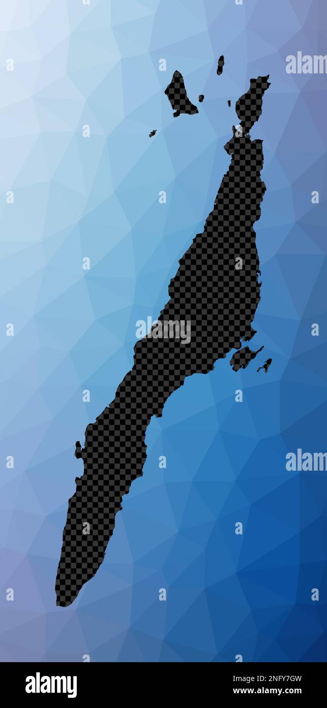 Cebu geometric map. Stencil shape of Cebu in low poly style. Attractive ...