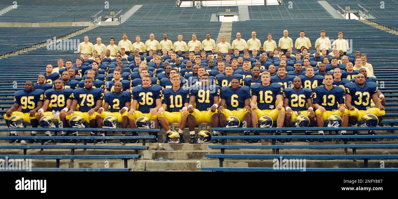 The 1994 Michigan Wolverines football team poses for a photo during ...
