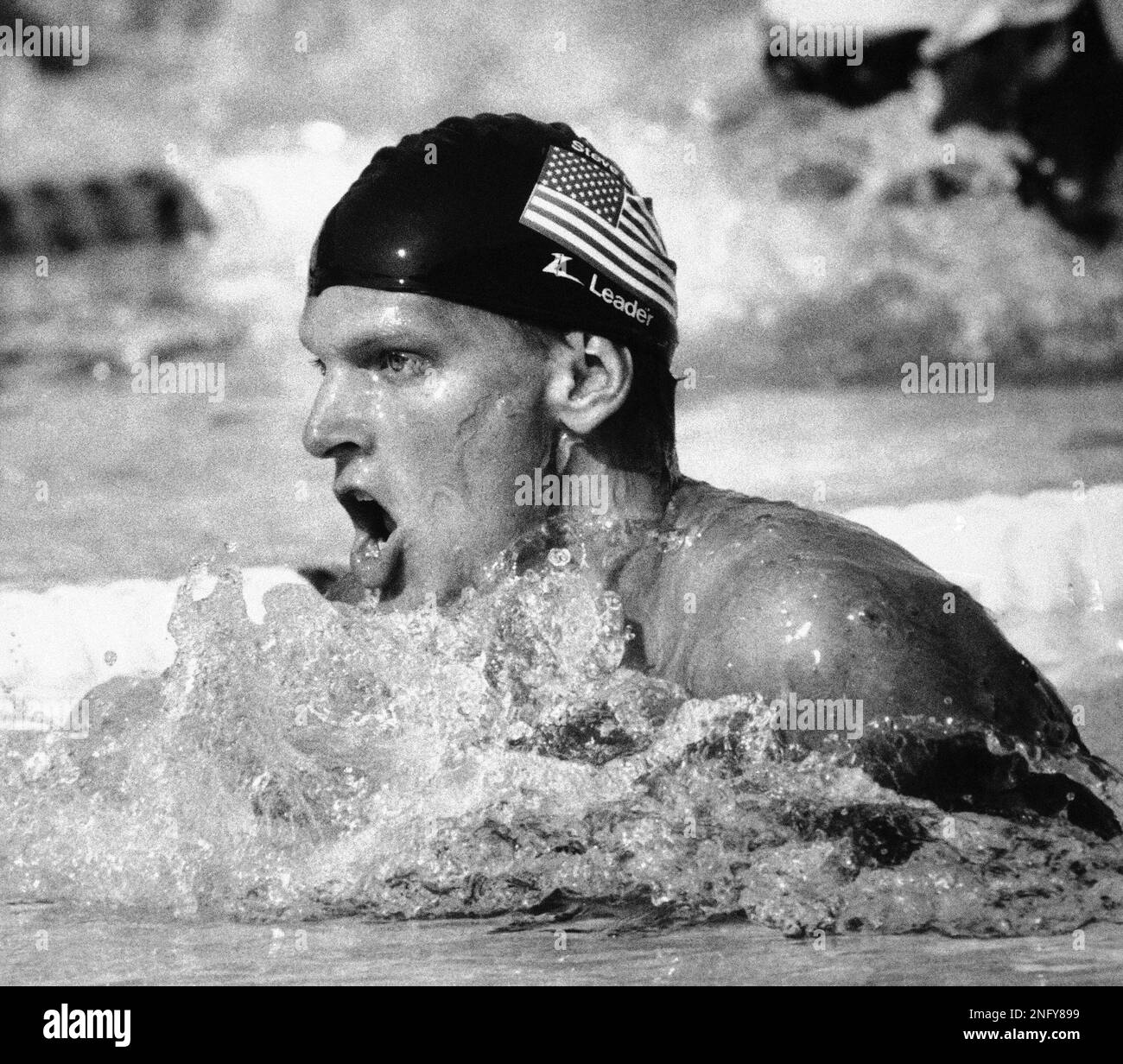 Californian John Moffett takes a breath during the men's 100-meter ...