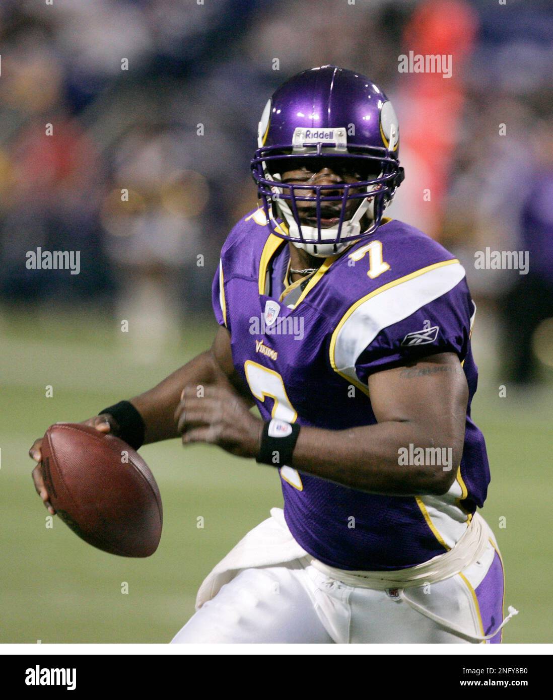 Minnesota Vikings quarterback Tavaris Jackson is shown against the ...