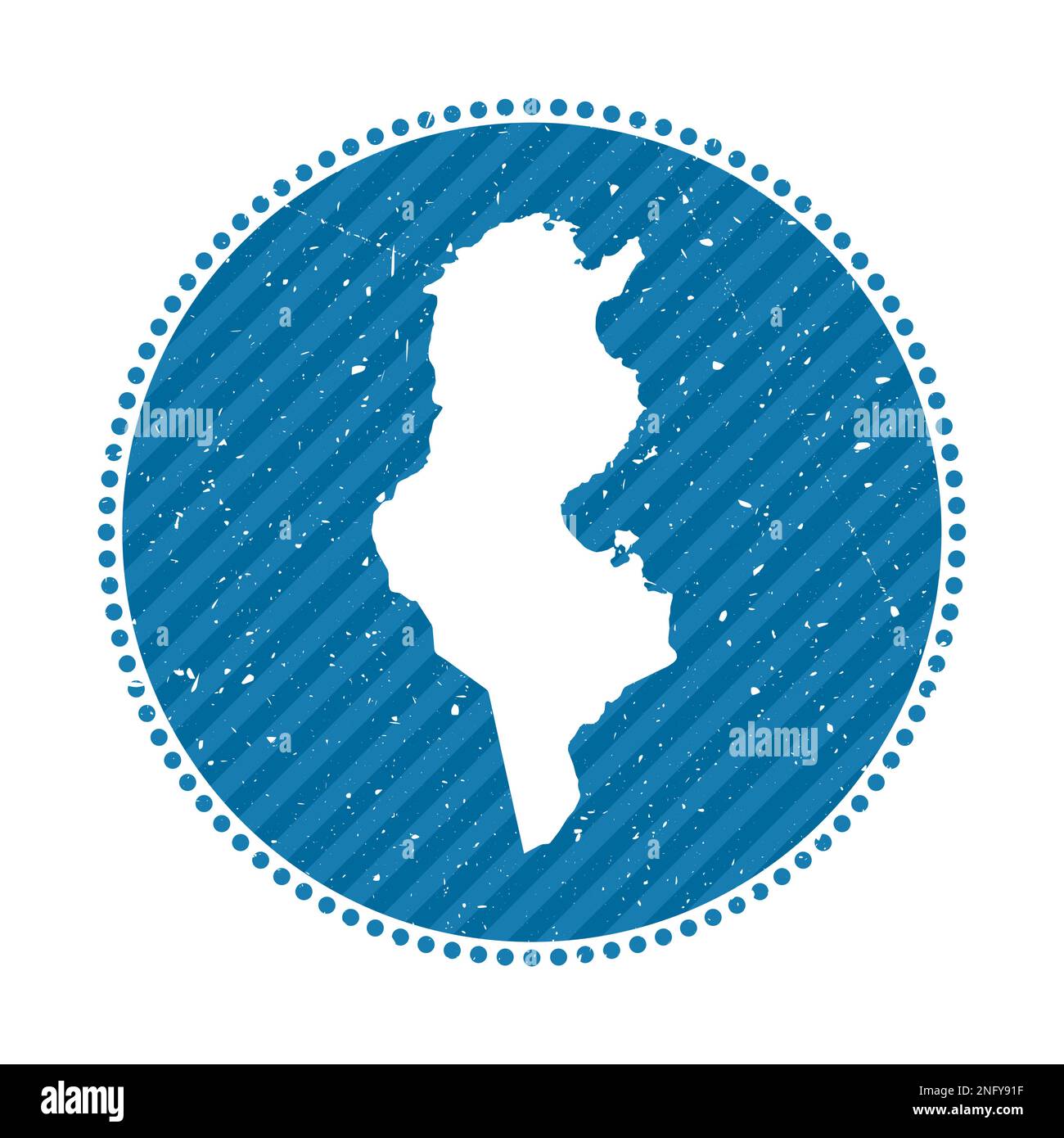 Tunisia striped retro travel sticker. Badge with map of country, vector ...