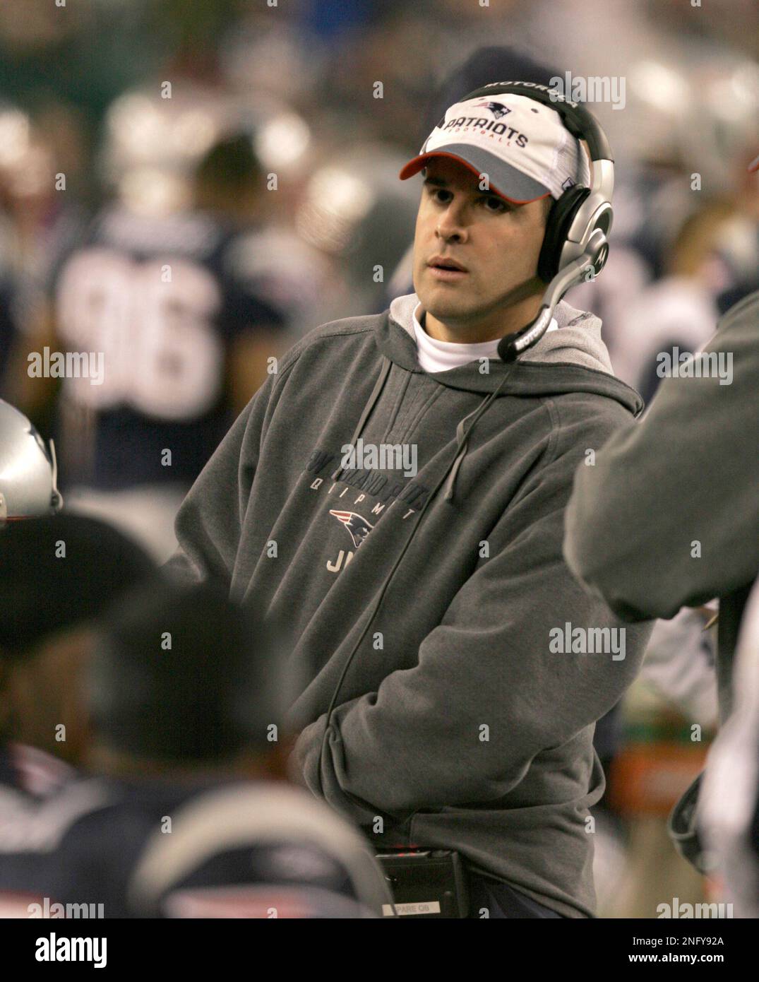 New England Patriots offensive coordinator Josh McDaniels on the ...