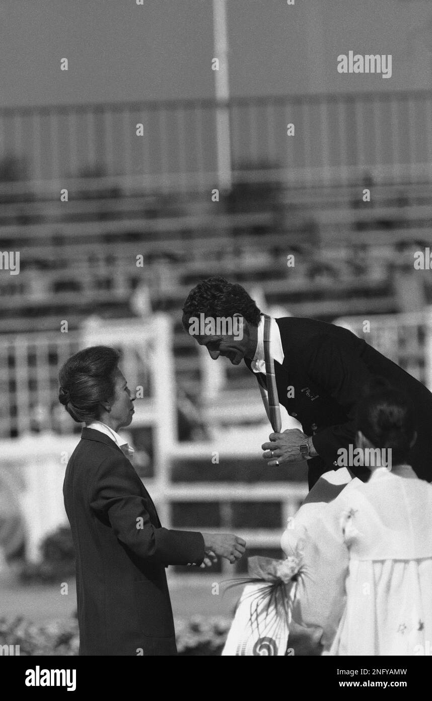 New Zealand equestrian gold medal winner Mark Todd receives ...