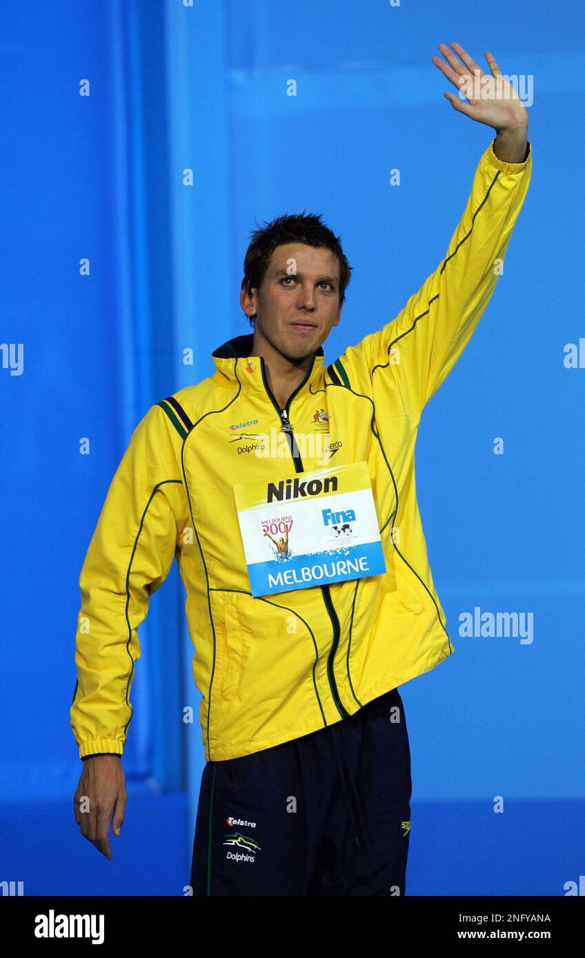 Australia's Craig Stevens after competing in the men's 800m Freestyle ...