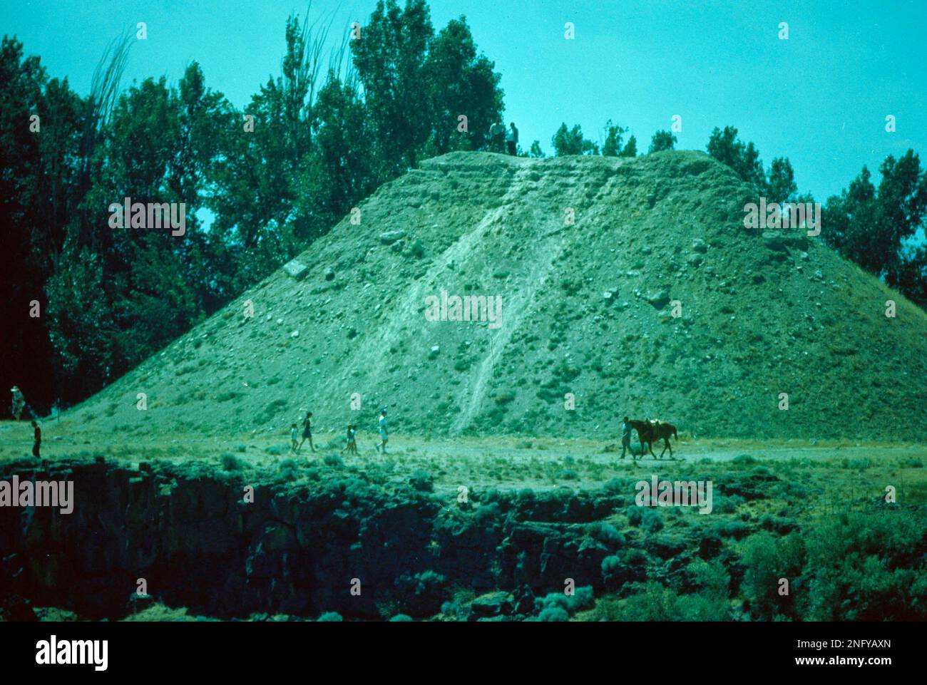 Evel Knievel jump site at Snake River Canyon, Boise, Idaho, 1974. View ...