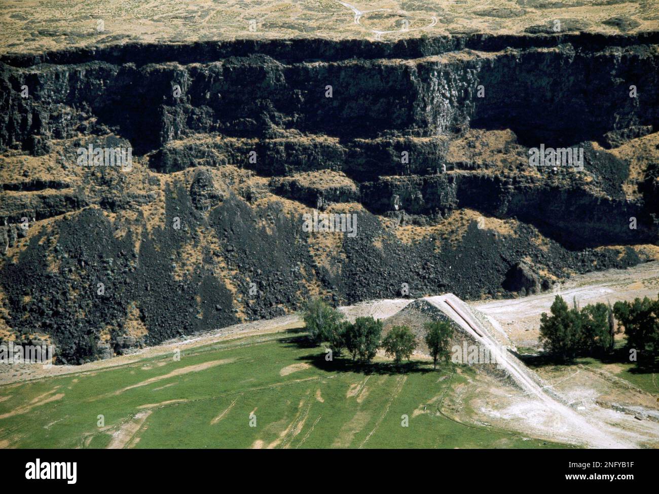 Shown is the ramp that will be used by Evel Knievel as he attempts to ...