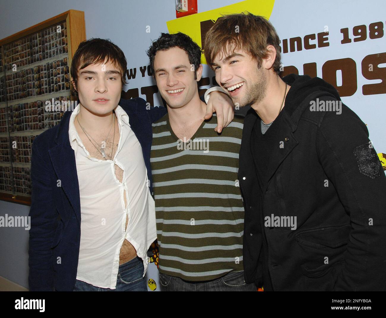 From left, actors Ed Westwick, Penn Badgley and Chace Crawford from the ...