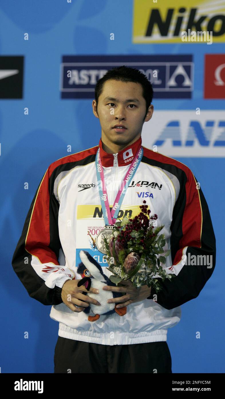 Japan's Kosuke Kitajima after competing in the men's 100m Breaststroke final at the World ...