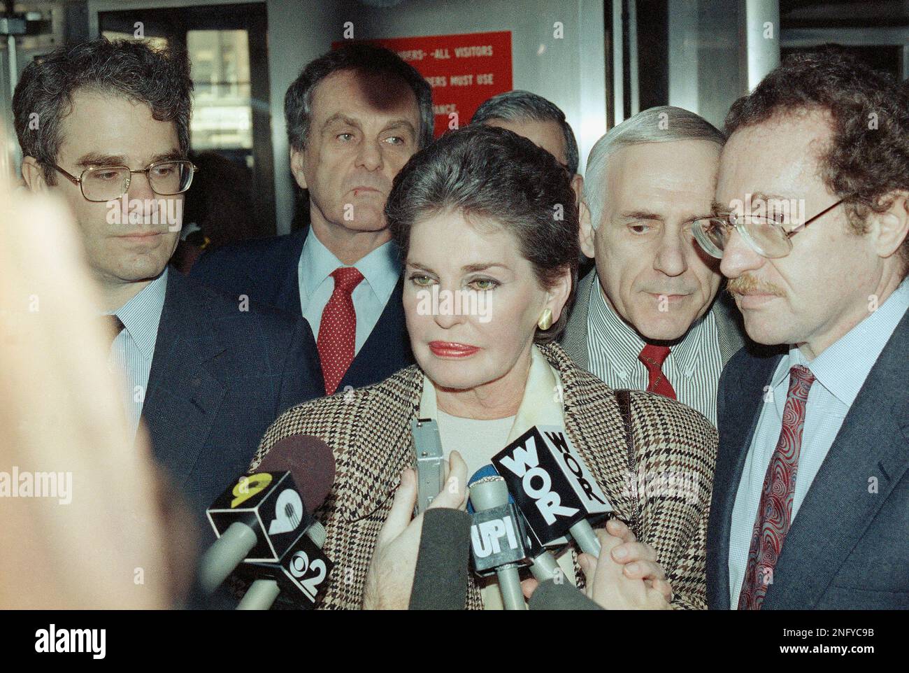 Leona Helmsley, New York City hotel owner meets with the press in the ...