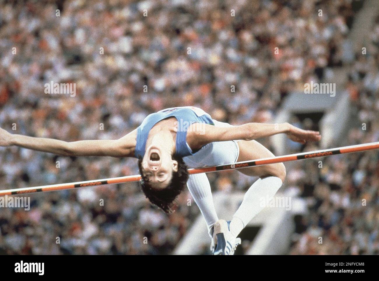 Sara Simeoni of Italy, gold medal winner during high jump at the 1980 ...