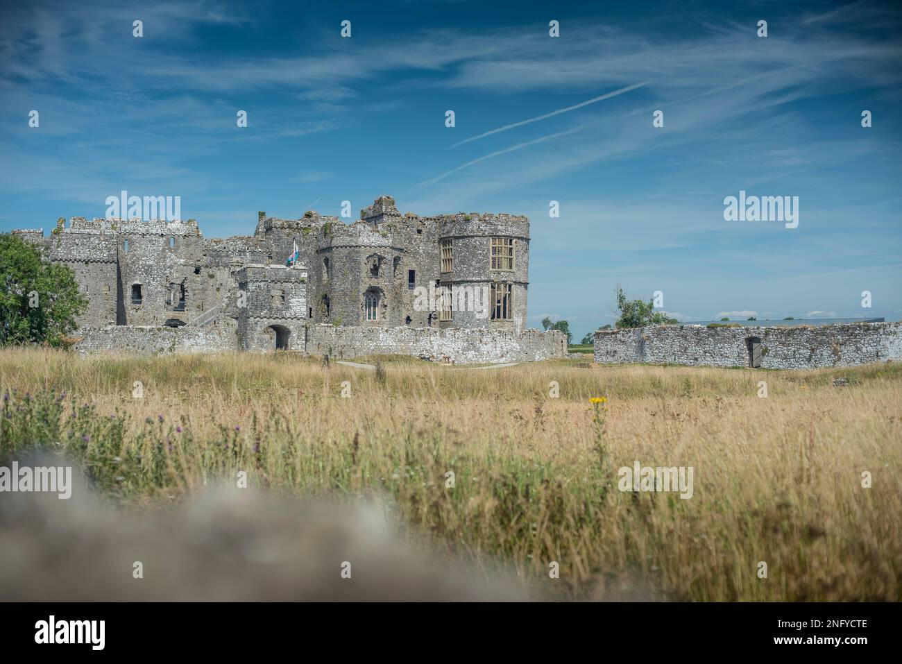 Carew Castle, Pembrokeshire. A popular visitor attraction Stock Photo ...