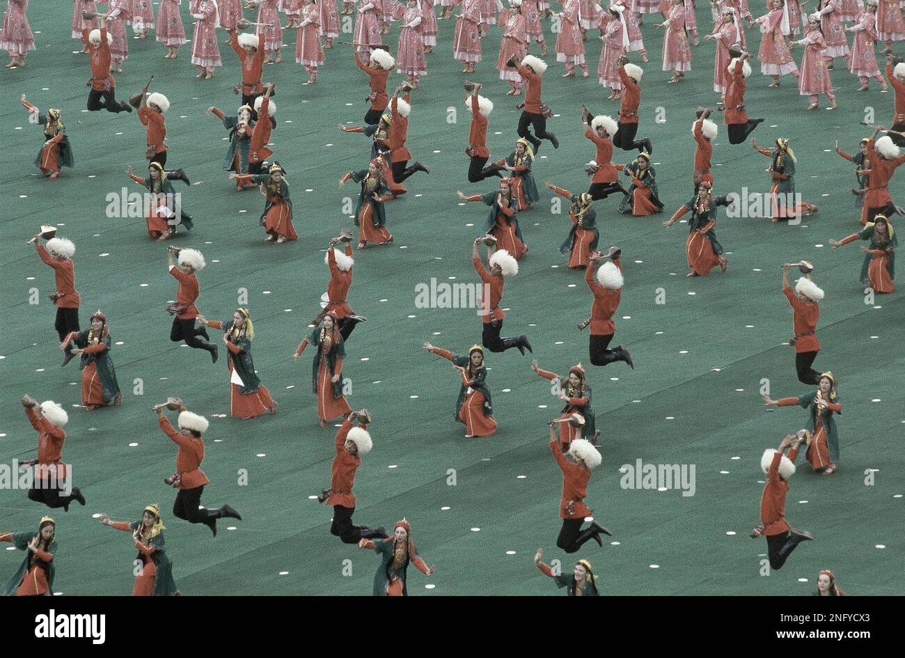 Opening ceremony of the 1980 Moscow Summer Olympic Games, July 19, 1980 ...