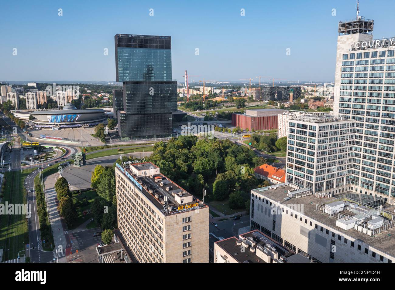 Katowice city, Silesia region of Poland, view with Altus and .KTW ...