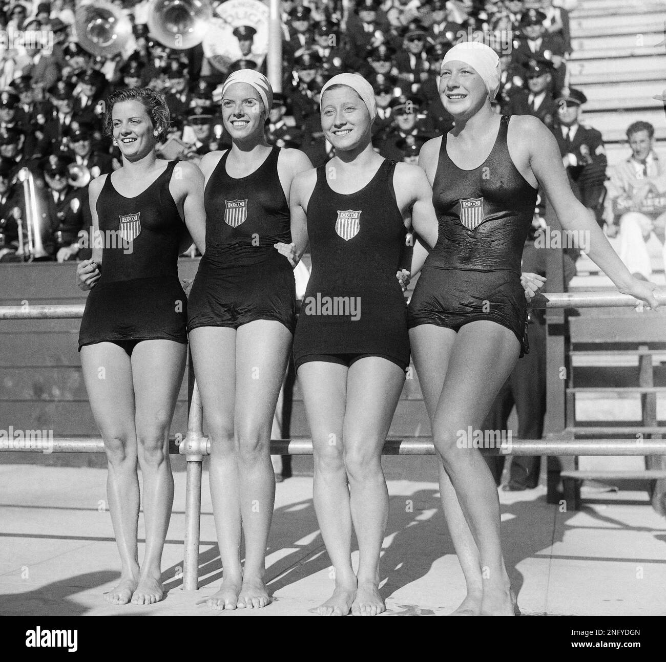 The 400 meter relay swimmimg event was won by the USA, August 14, 1932 ...