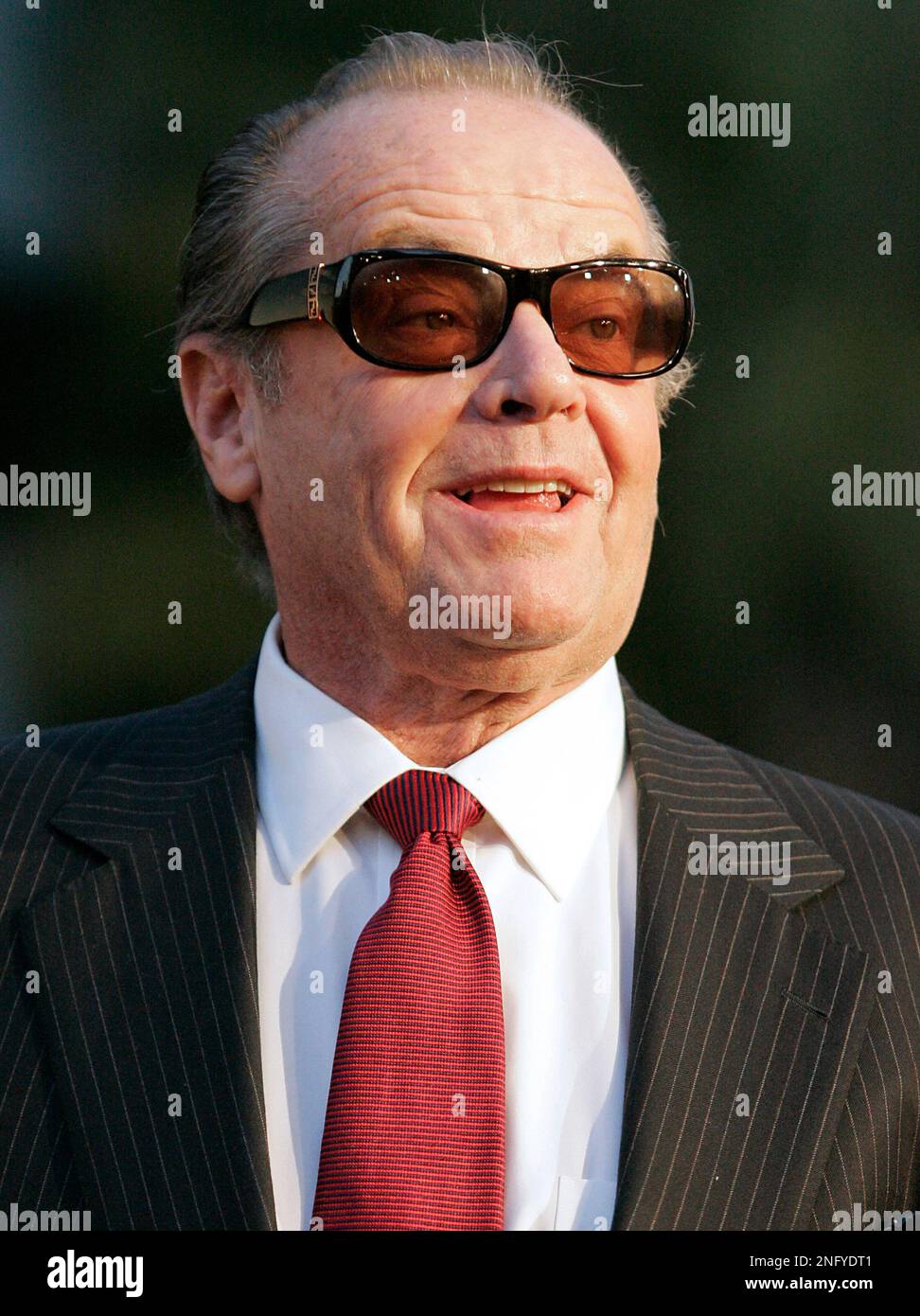 Actor Jack Nicholson poses on the press line at the premiere for the ...