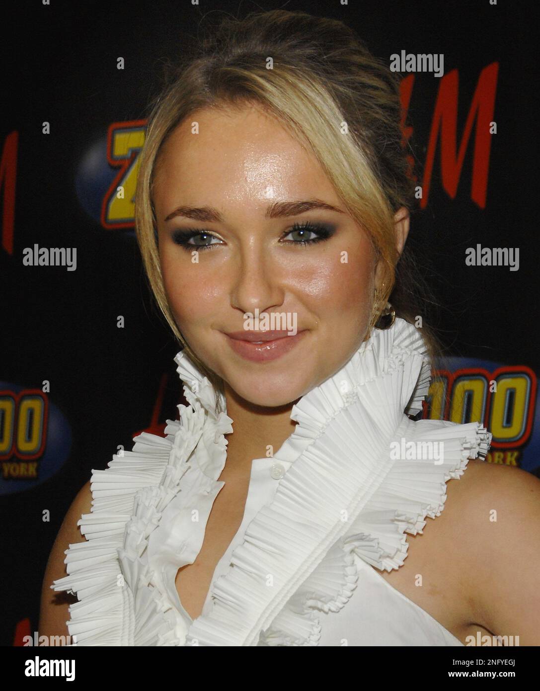 Actress Hayden Panettiere walks in to the press room at Z100's Jingle ...