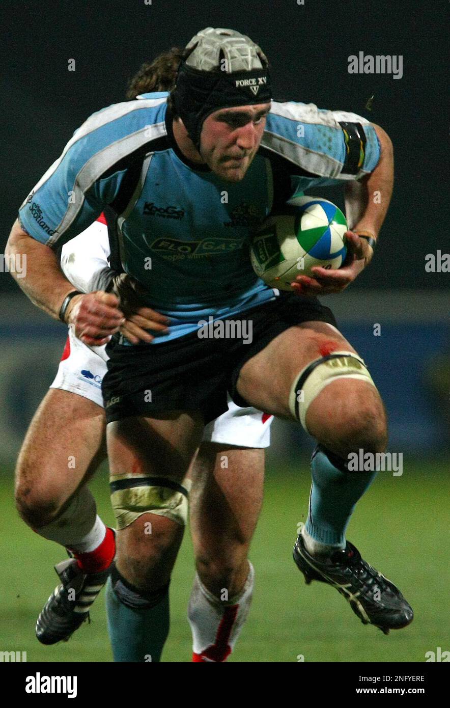 Glasgow Warriors' Kelly Brown evades France's Biarritz Oympique's ...