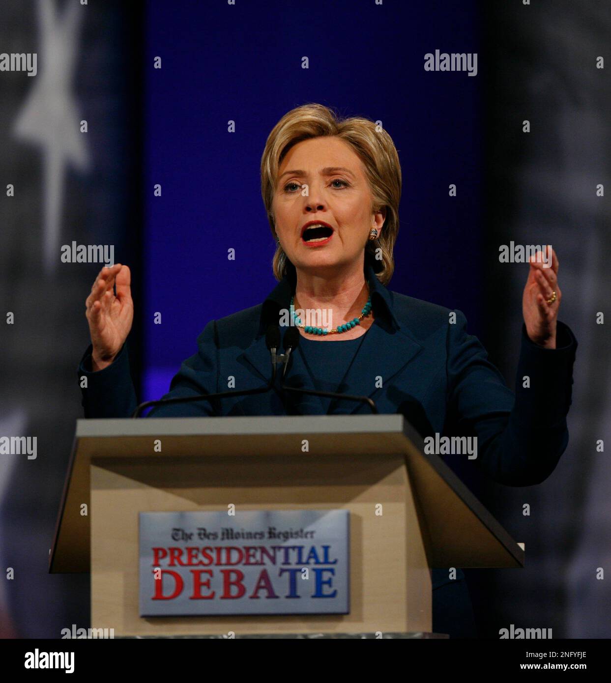 Democratic presidential hopeful Sen. Hillary Rodham Clinton, D-N.Y. is ...