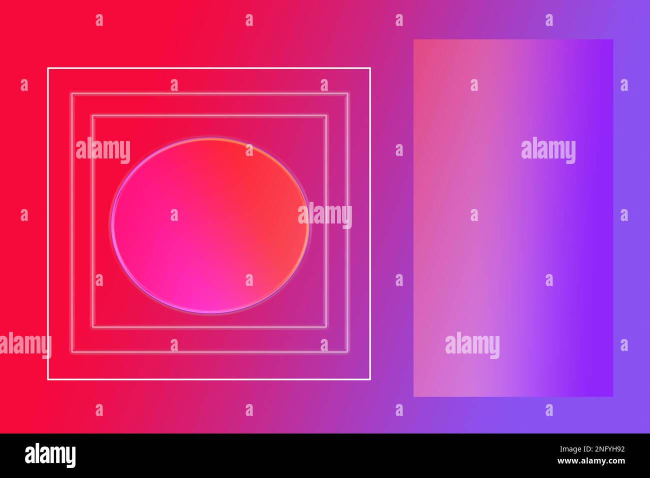 geometric colored shapes with an empty circle of red color Stock Photo ...