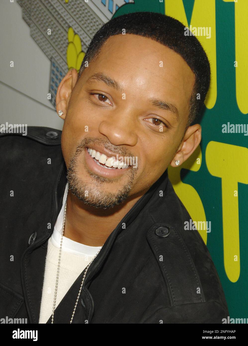 Actor Will Smith poses backstage after an appearance on MTV's Total ...