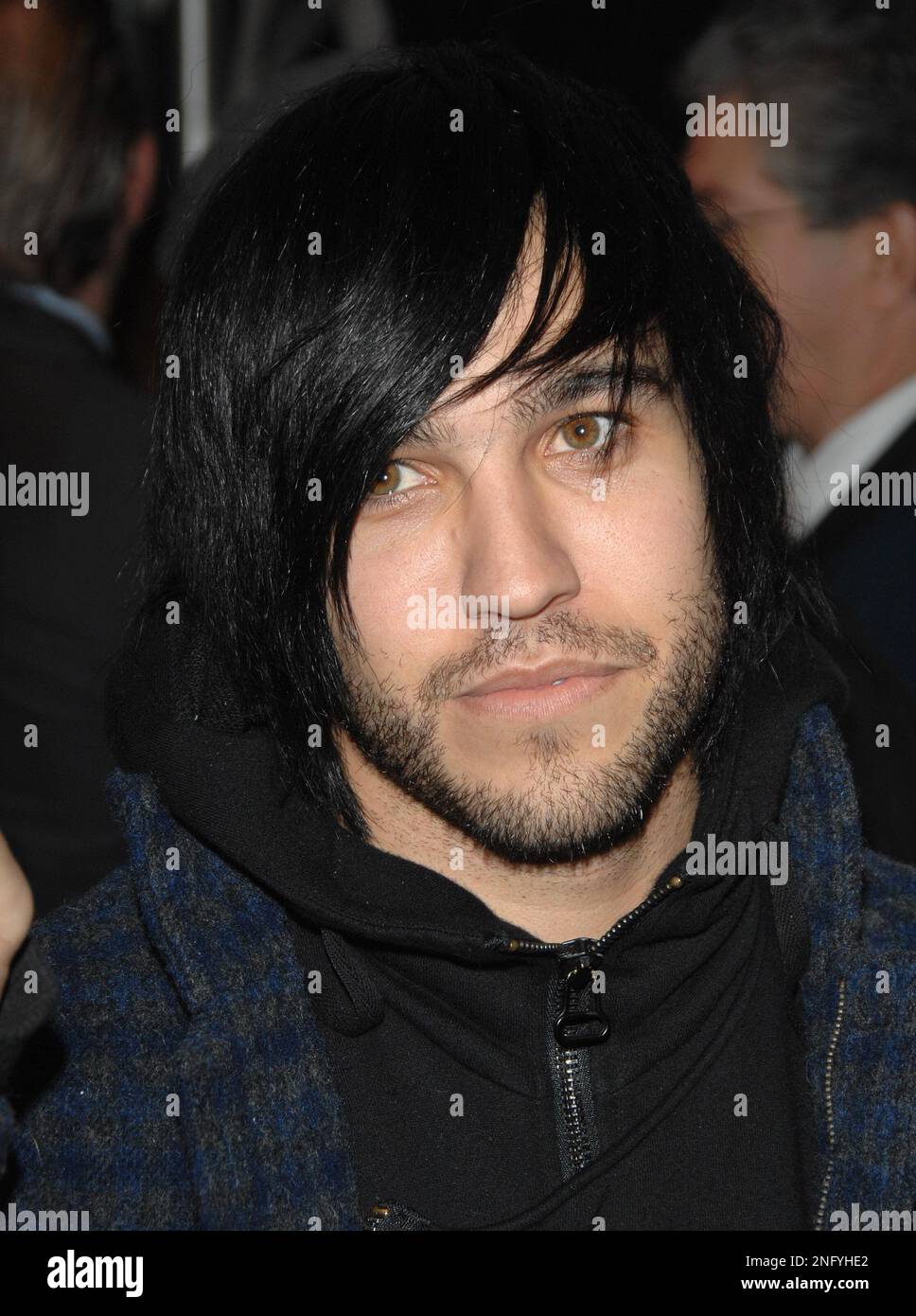 Musician Pete Wentz arrives at the premiere of "I Am Legend" at Madison ...