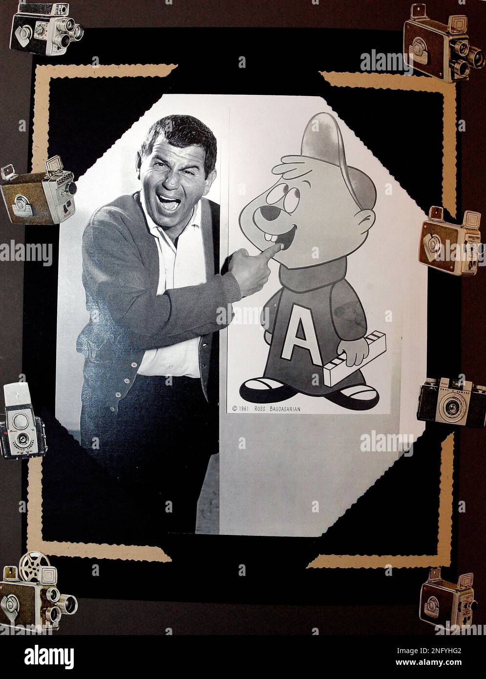 A framed publicity photo of the creator of the 1958 "Alvin and the ...