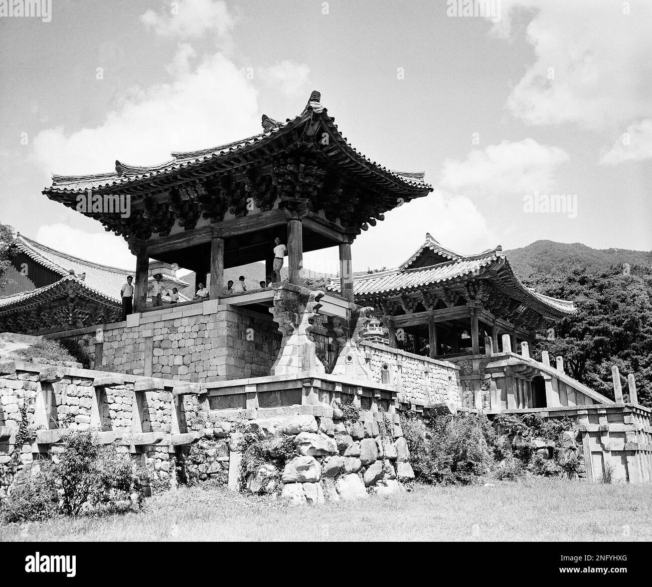 A view of the one of the oldest Buddhist Temples remaining in Korea ...