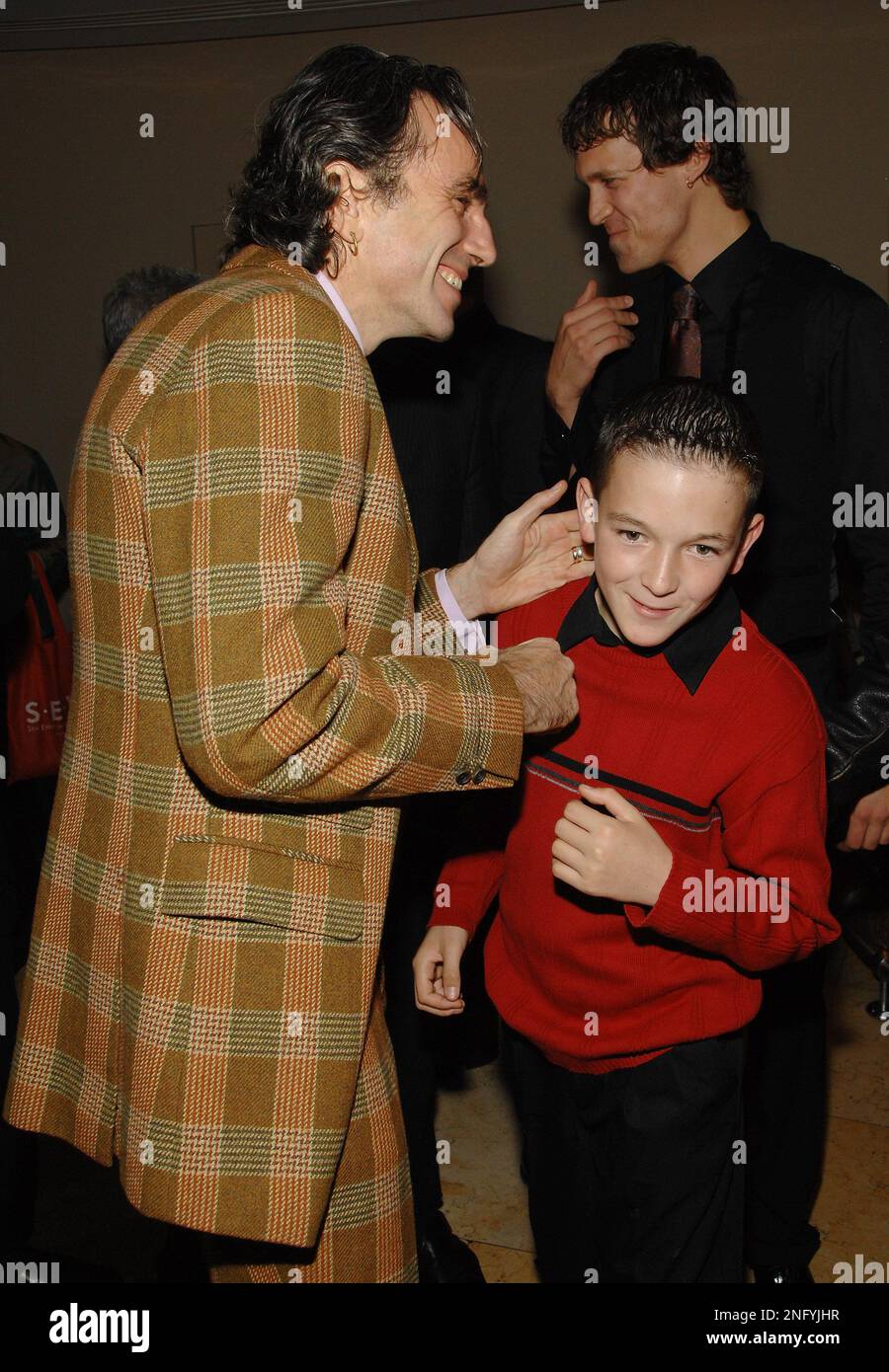Actor Daniel Day-Lewis, left, and actor Dillion Freasier attend a pre ...