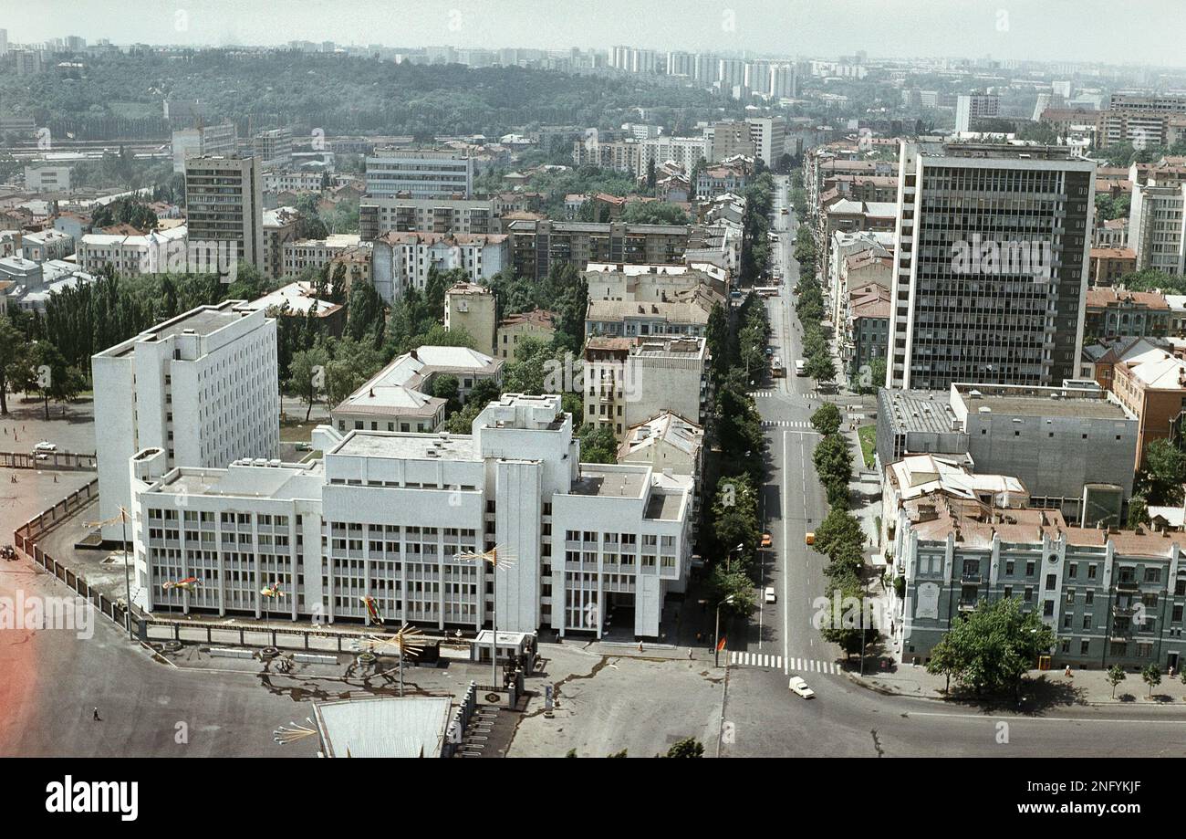 Pictured here is an upper view of Kiev during the 1980 Summer Olympics ...
