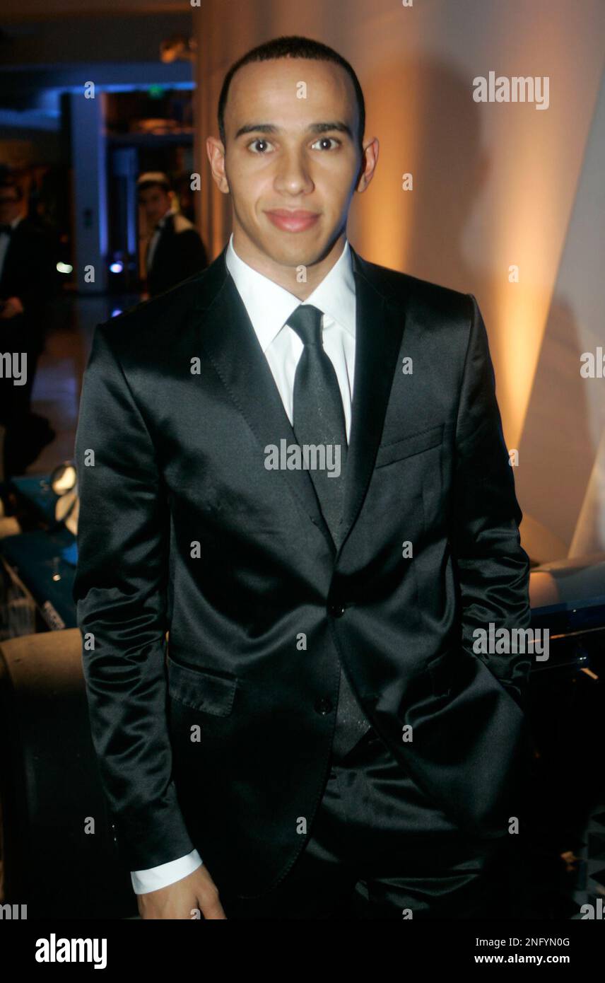 British formula one driver Lewis Hamilton arrives at the 2007 FIA Prize ...