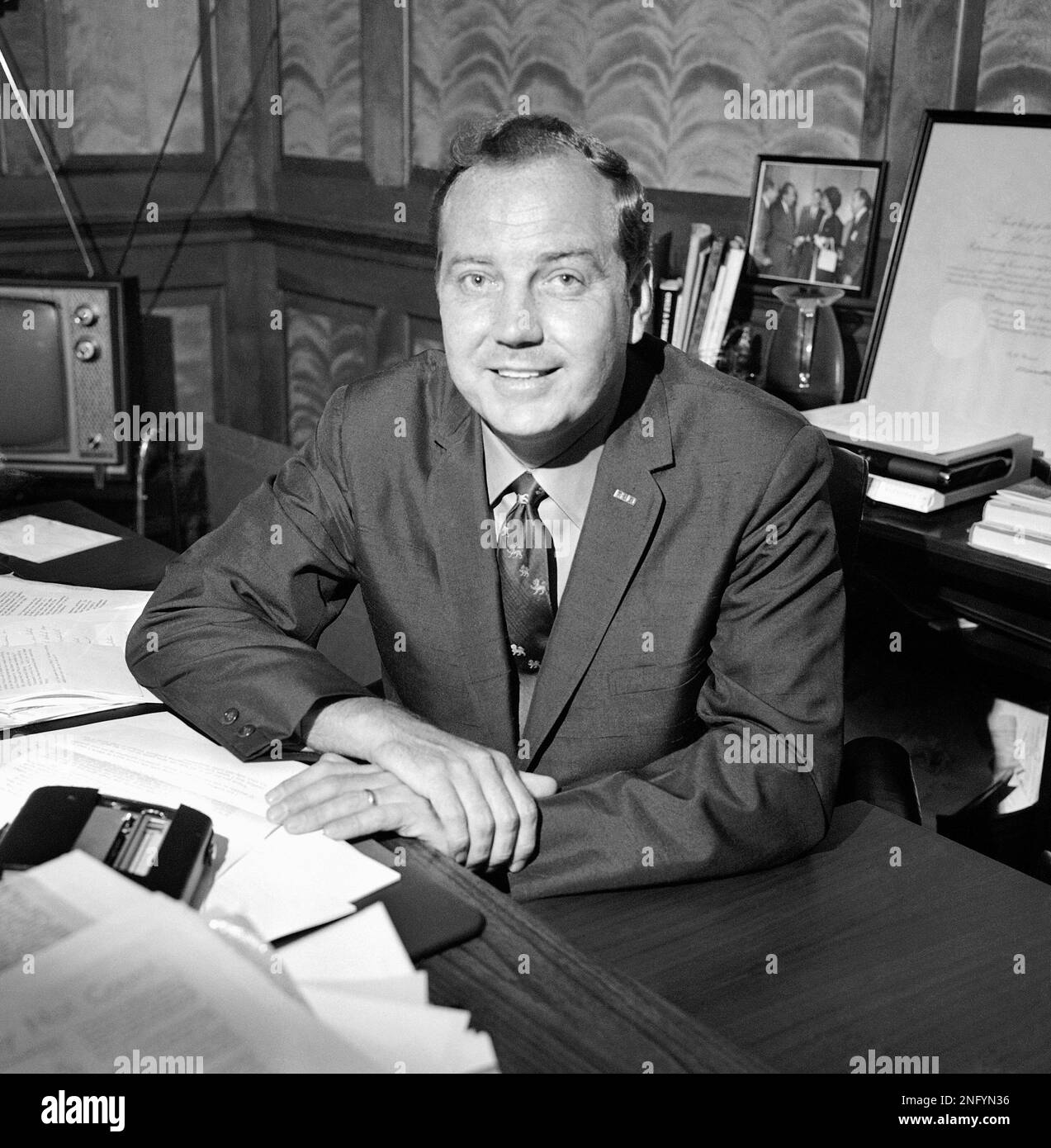 Harry Dent, Deputy Counsel to President Nixon poses July 29, 1969 in ...