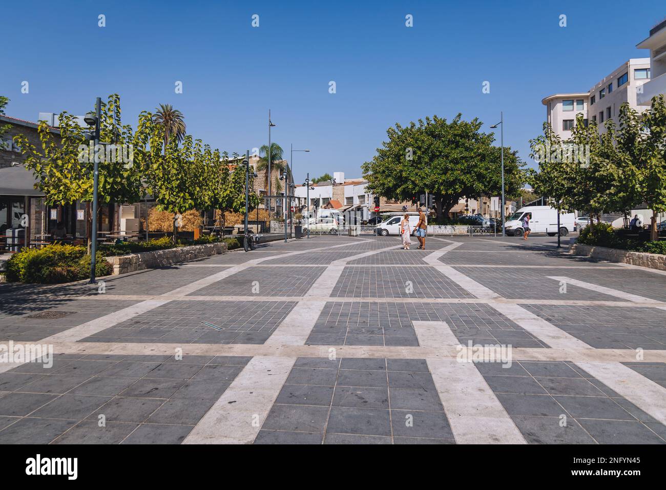 Area of Old Port and new marina in Limassol city in Cyprus island ...
