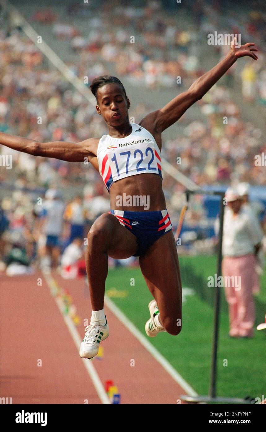 Jackie Joyner-Kersee of Conoga Park, Calif, places third in her long ...
