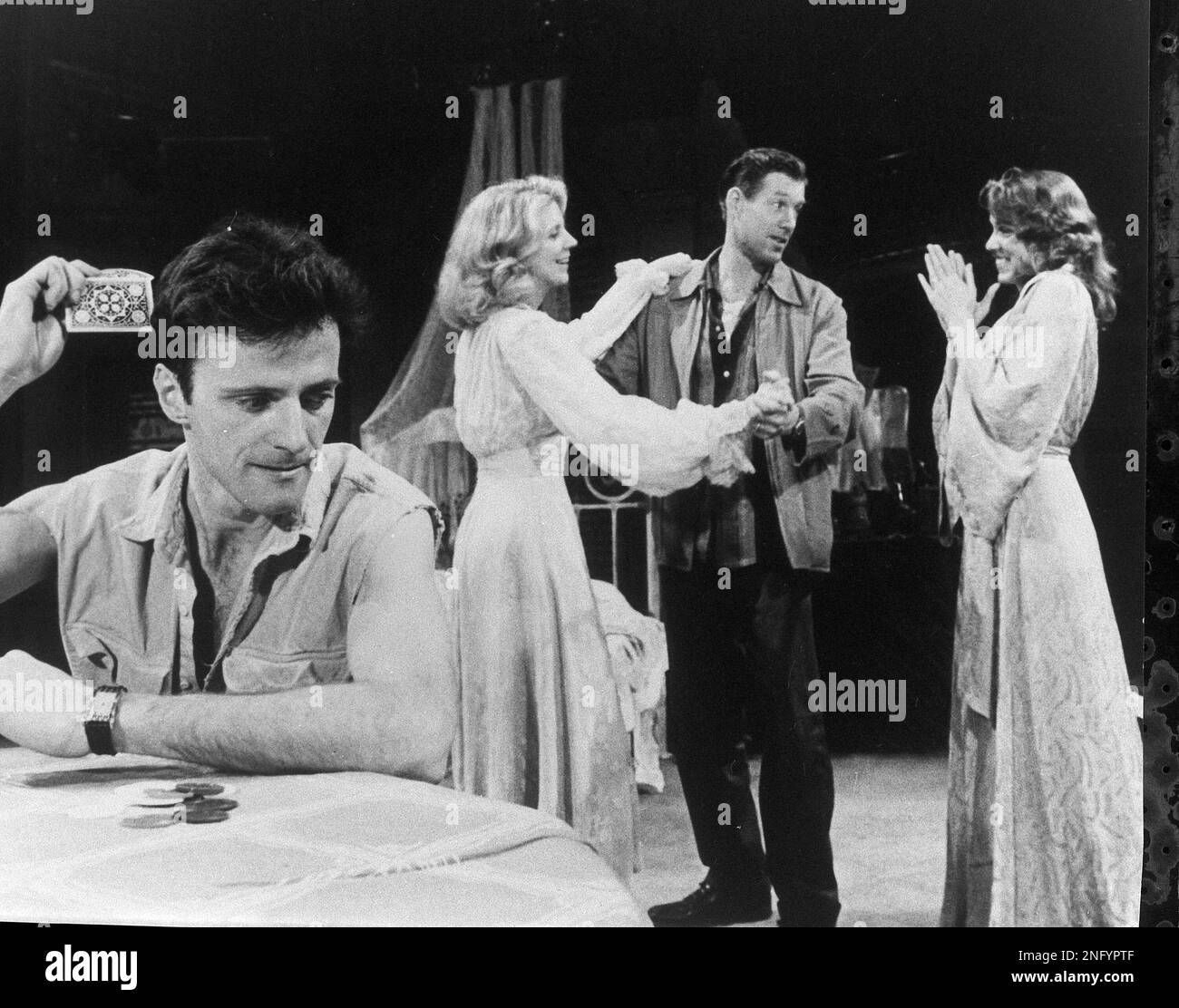 From left to right: actors Aidan Quinn, Blythe Danner, Frank Converse ...