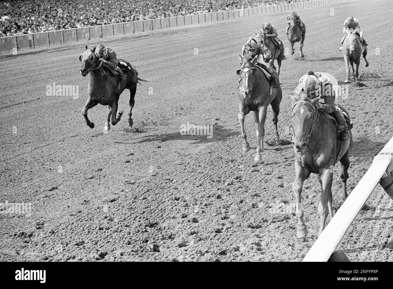 Chateaugay, right, Braulio Baeza up, charges to finish line the winner ...