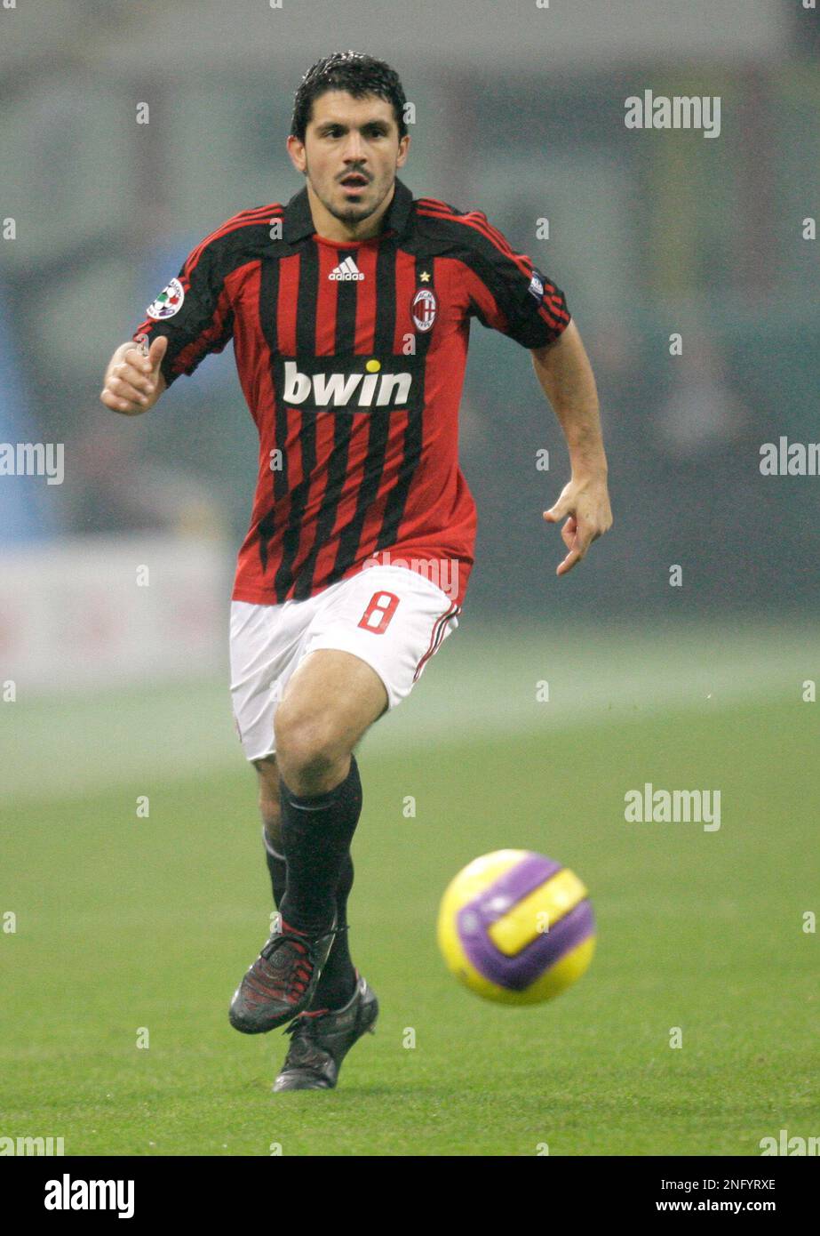 AC Milan midfielder Gennaro Gattuso during a major league soccer match ...