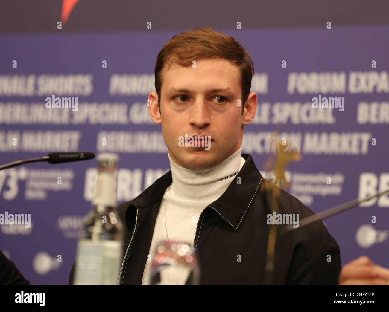 Berlin, Germany. 17th February 2023. Actor Tom Mercier at the press ...