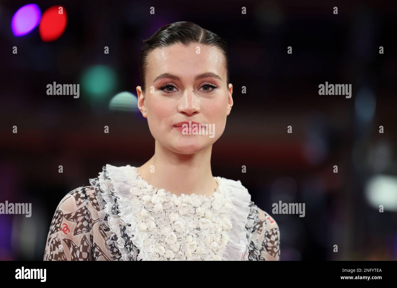 Berlin, Germany. 17th Feb, 2023. Marlene Burow, actress, on the red ...