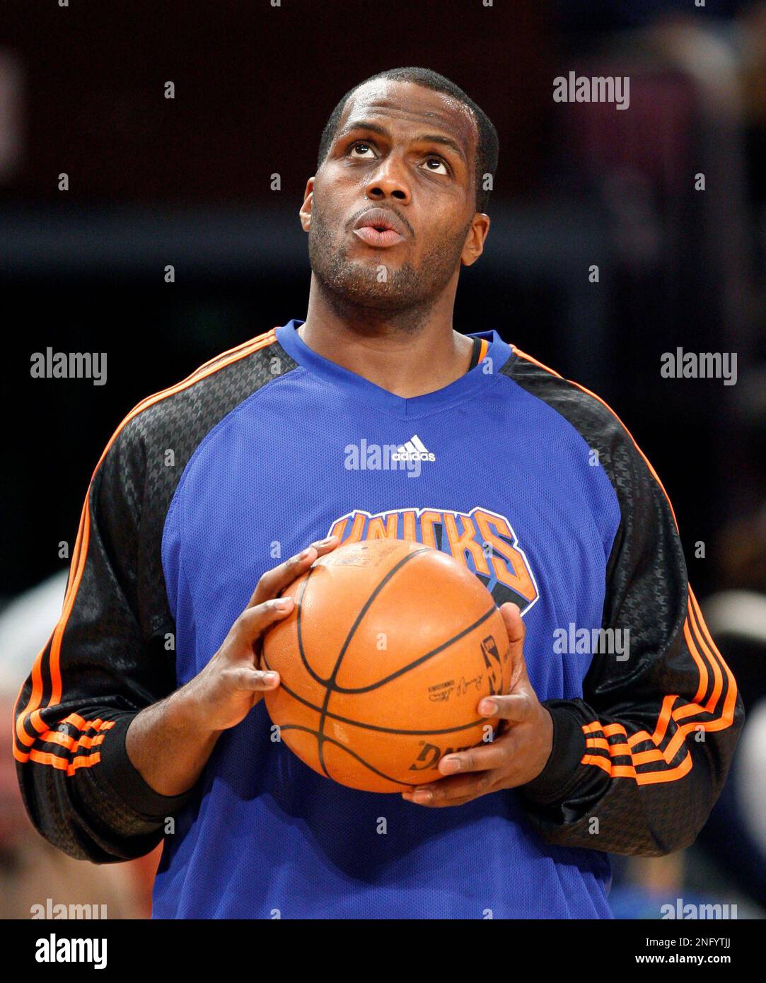 New York Knicks forward Malik Rose is shown before the Knicks NBA ...