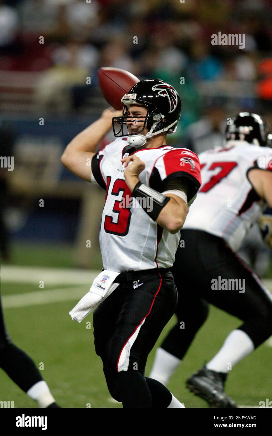 Atlanta Falcons quarterback Joey Harrington throws during an NFL ...