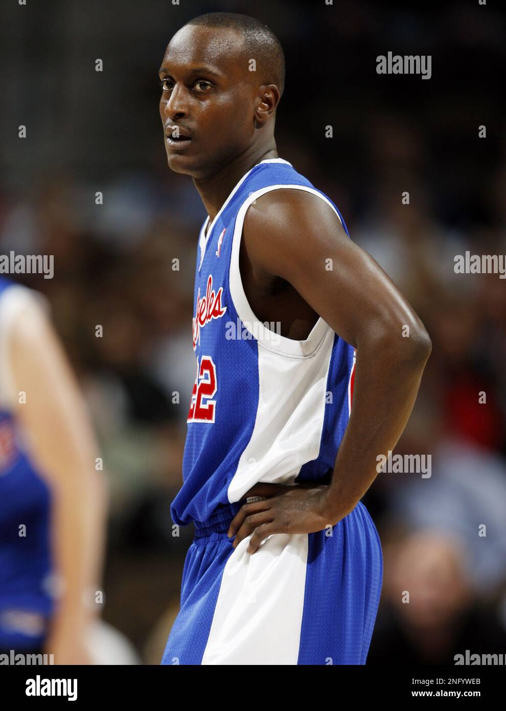 Los Angeles Clippers guard Brevin Knight looks on against the Denver ...