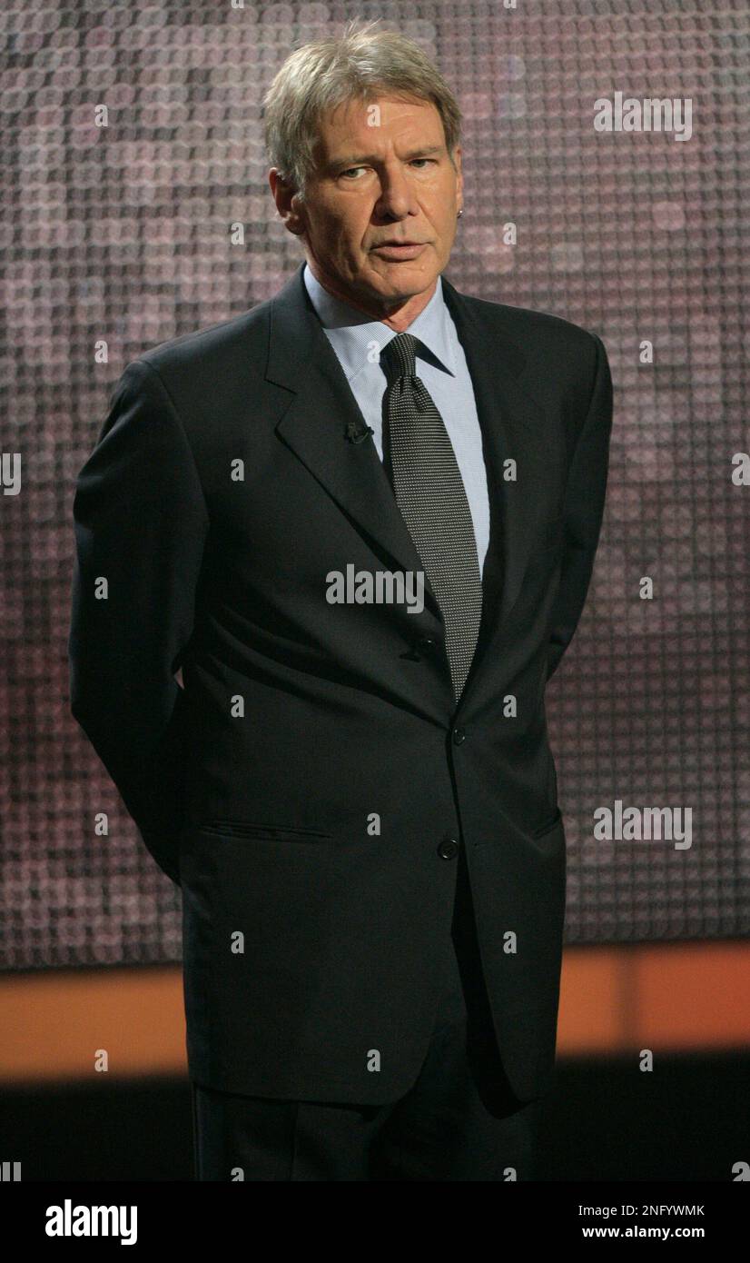 Harrison Ford is seen onstage during "Movies Rock: A Celebration of ...