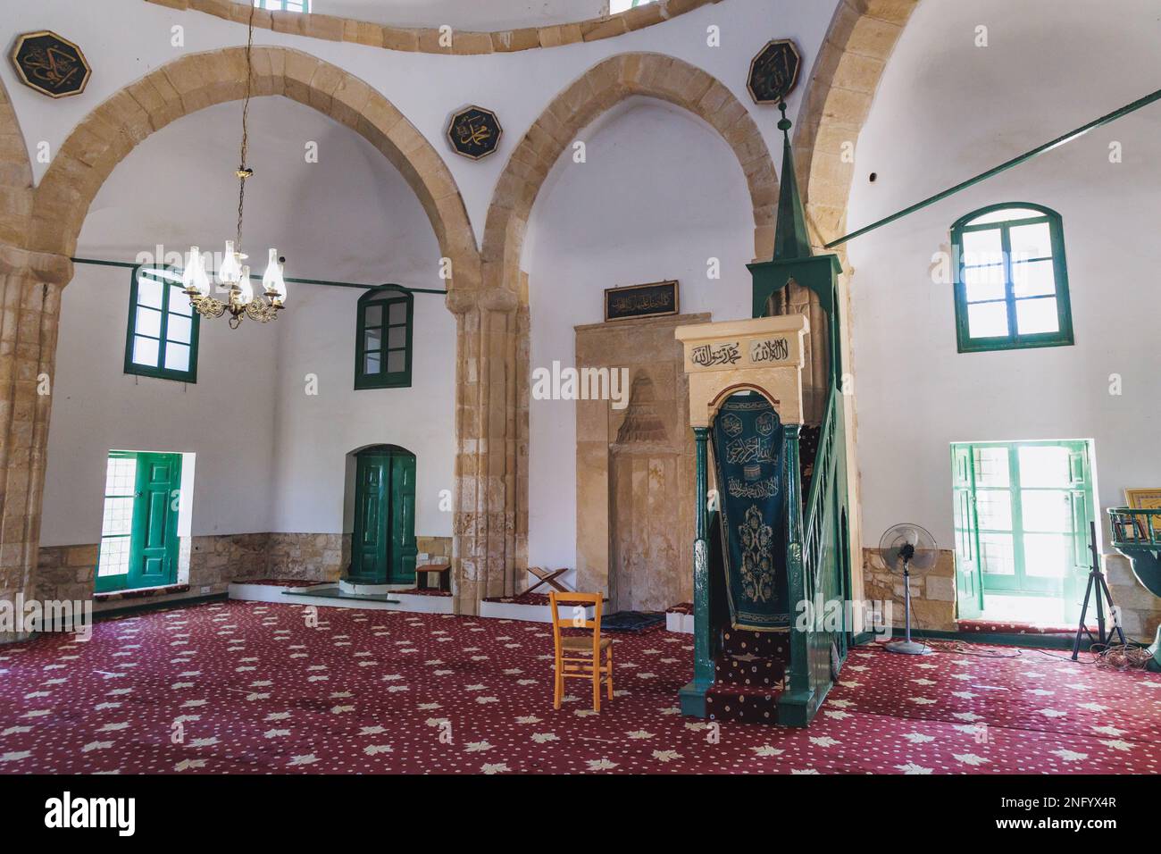 Interior of Hala Sultan Tekkesi - Mosque of Umm Haram in Larnaca city ...
