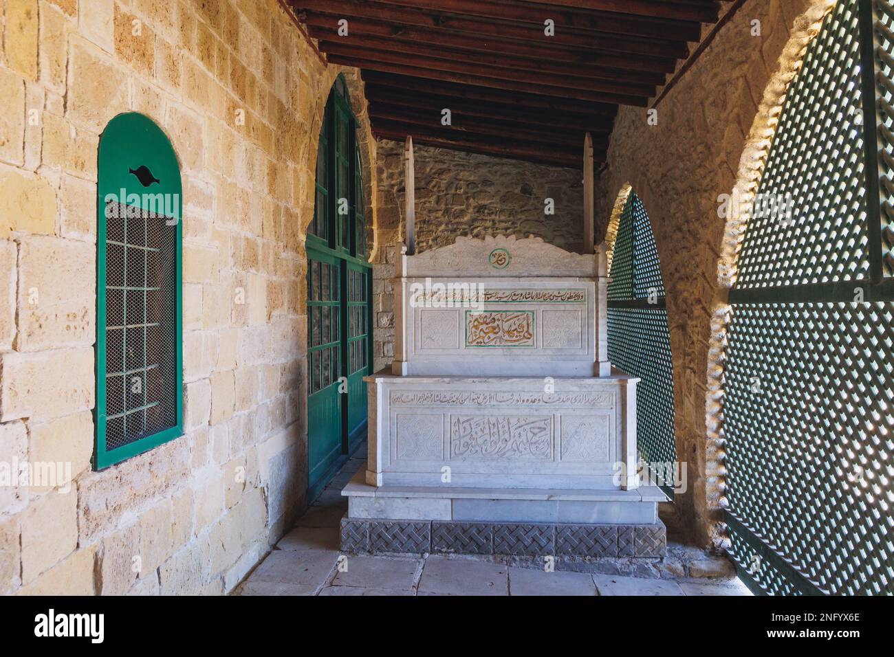 Tomb in Hala Sultan Tekkesi - Mosque of Umm Haram in Larnaca city ...